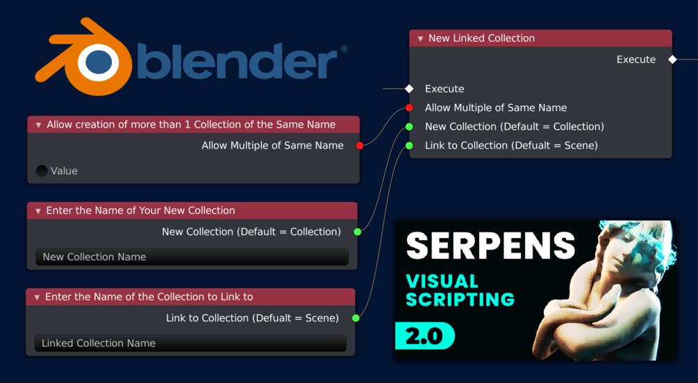 (Serpens 2) Blender - Serpens Addon Snippet: New Linked Collection