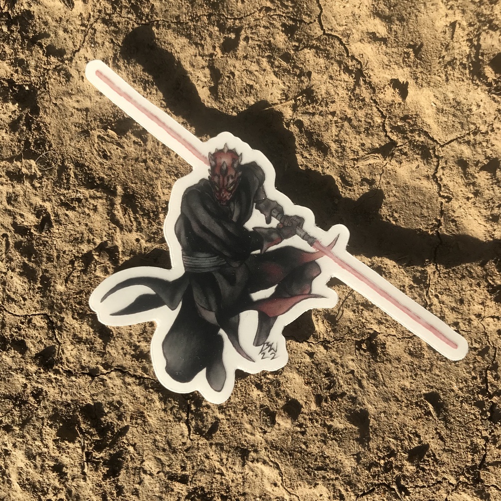 Darth Maul Fan Art Sticker