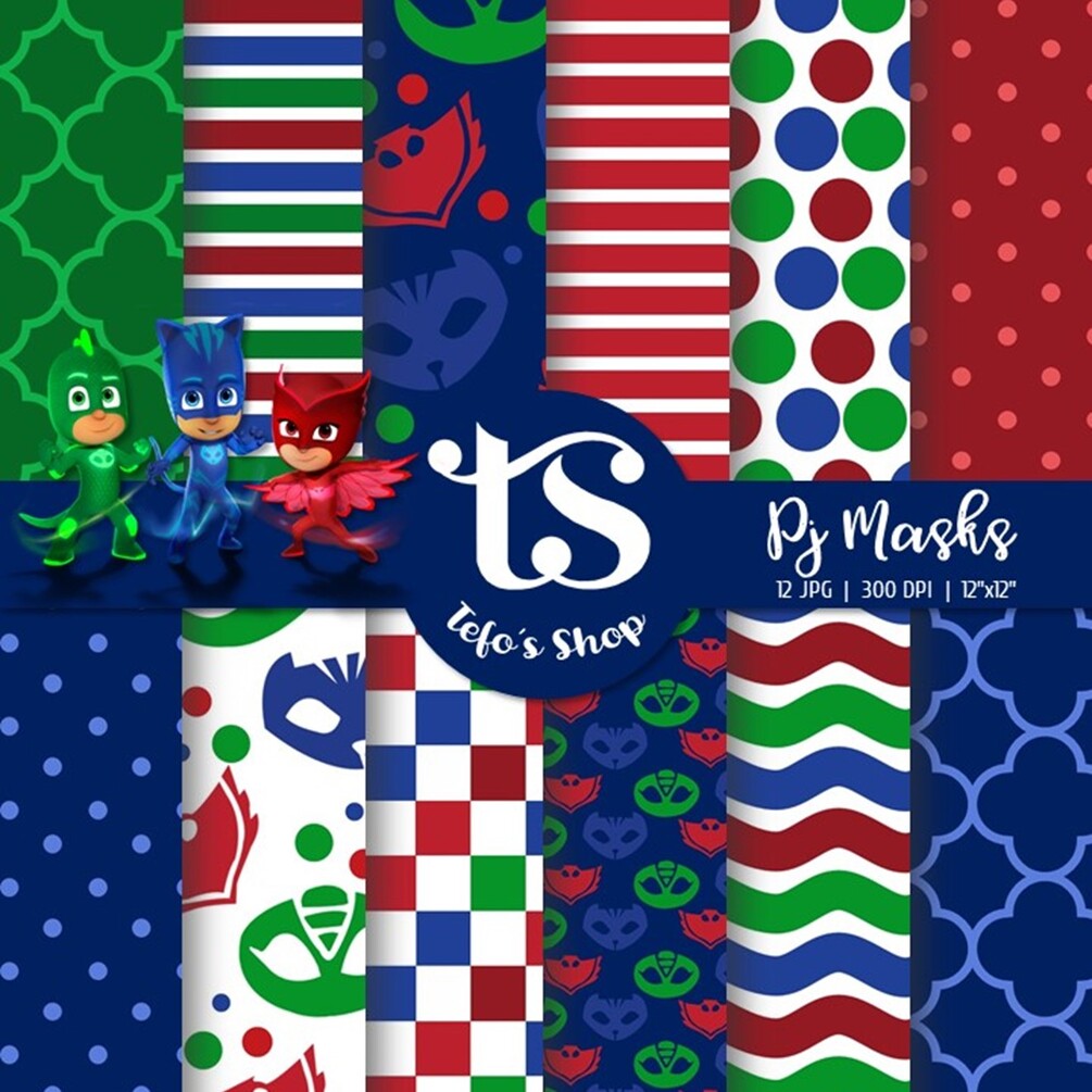 Heroes en Pijamas | Pj Masks | Papeles digitales | Paper pack
