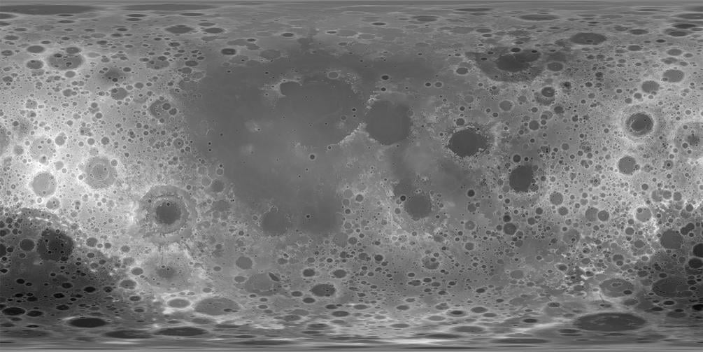 Free 46k Moon Displacement Map 16bits with 184k sample (3D files inclued)
