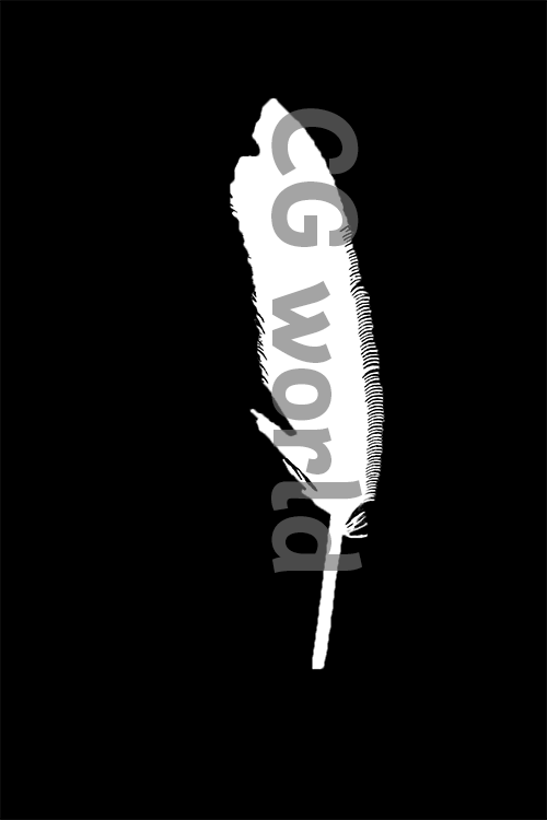 フクロウの羽[owl feather] alpha map