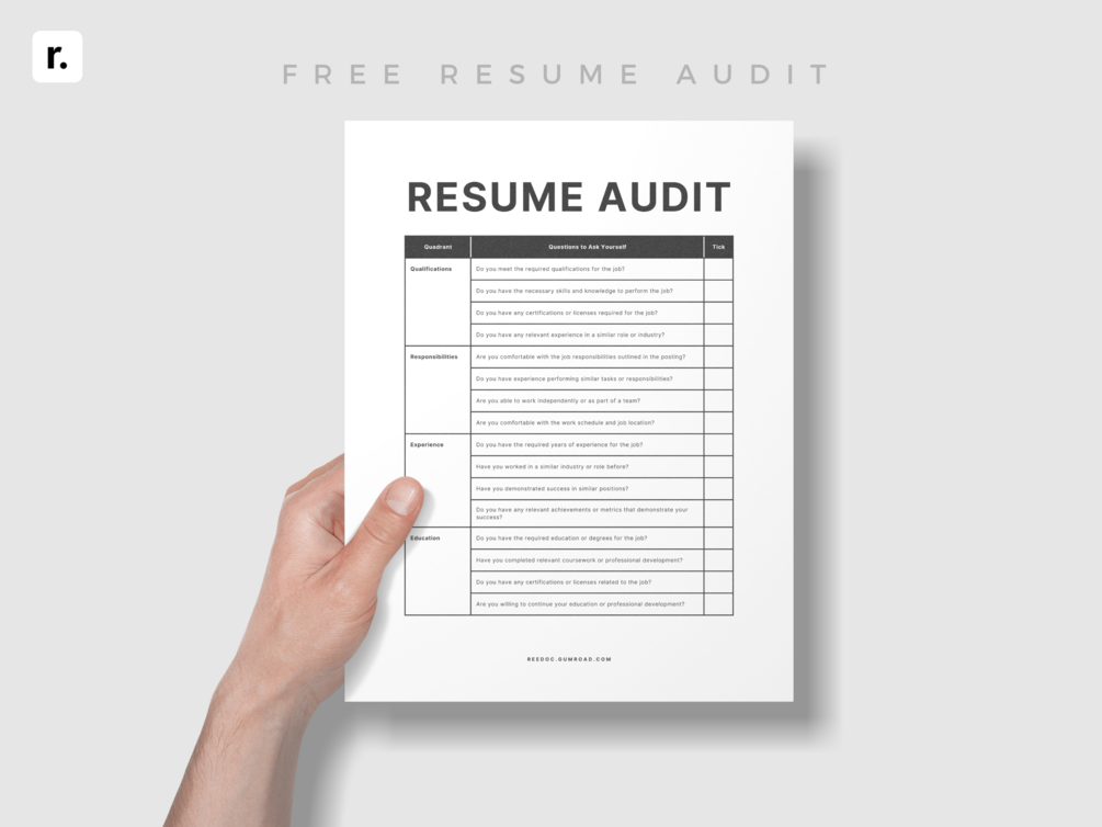 [Free] Resume Audit Quadrant in PDF