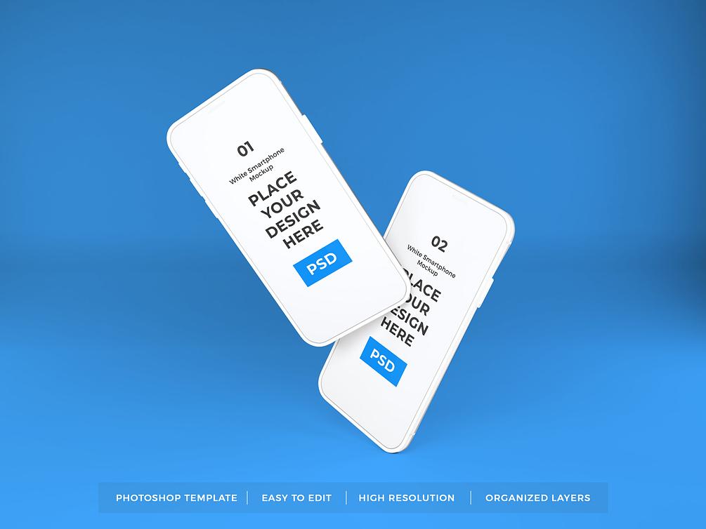 White Iphone Mockup Vol 8