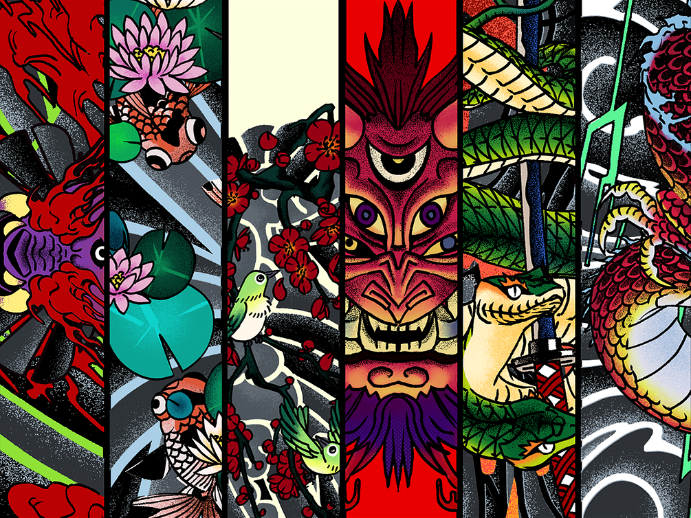 tattoo design resource - Irezumi style