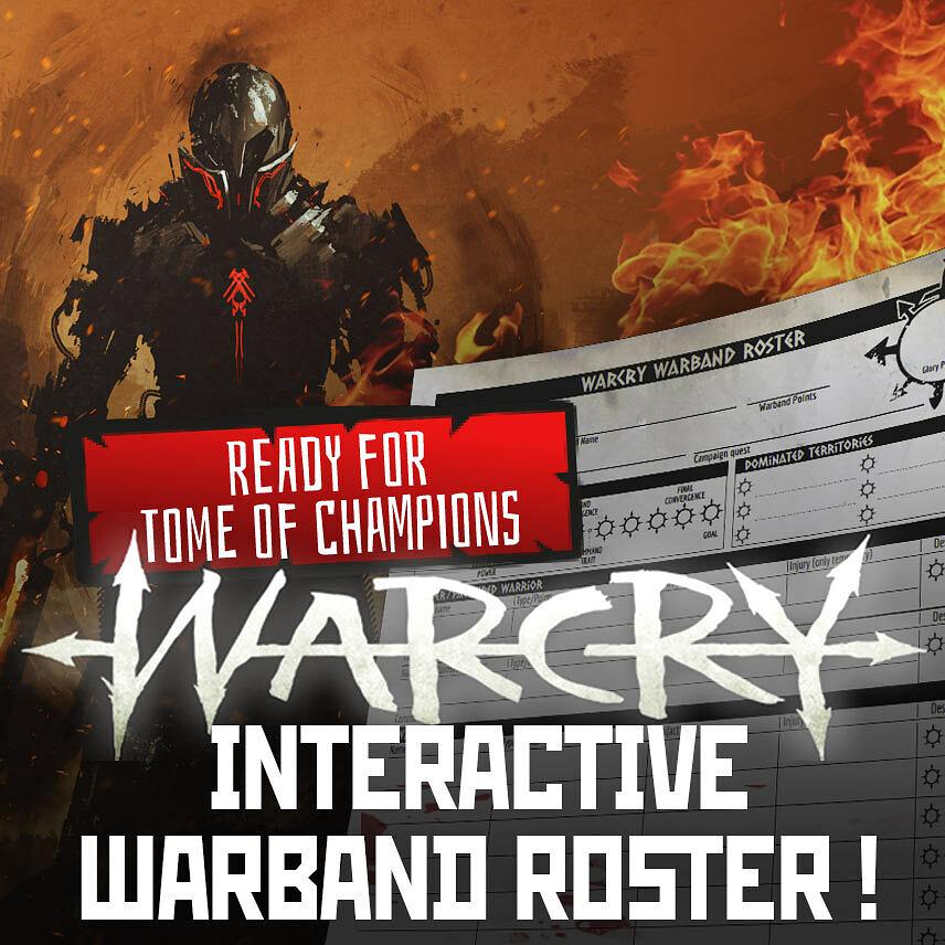 Interactive Warcry Warband Roster PDF – Pay what you want!