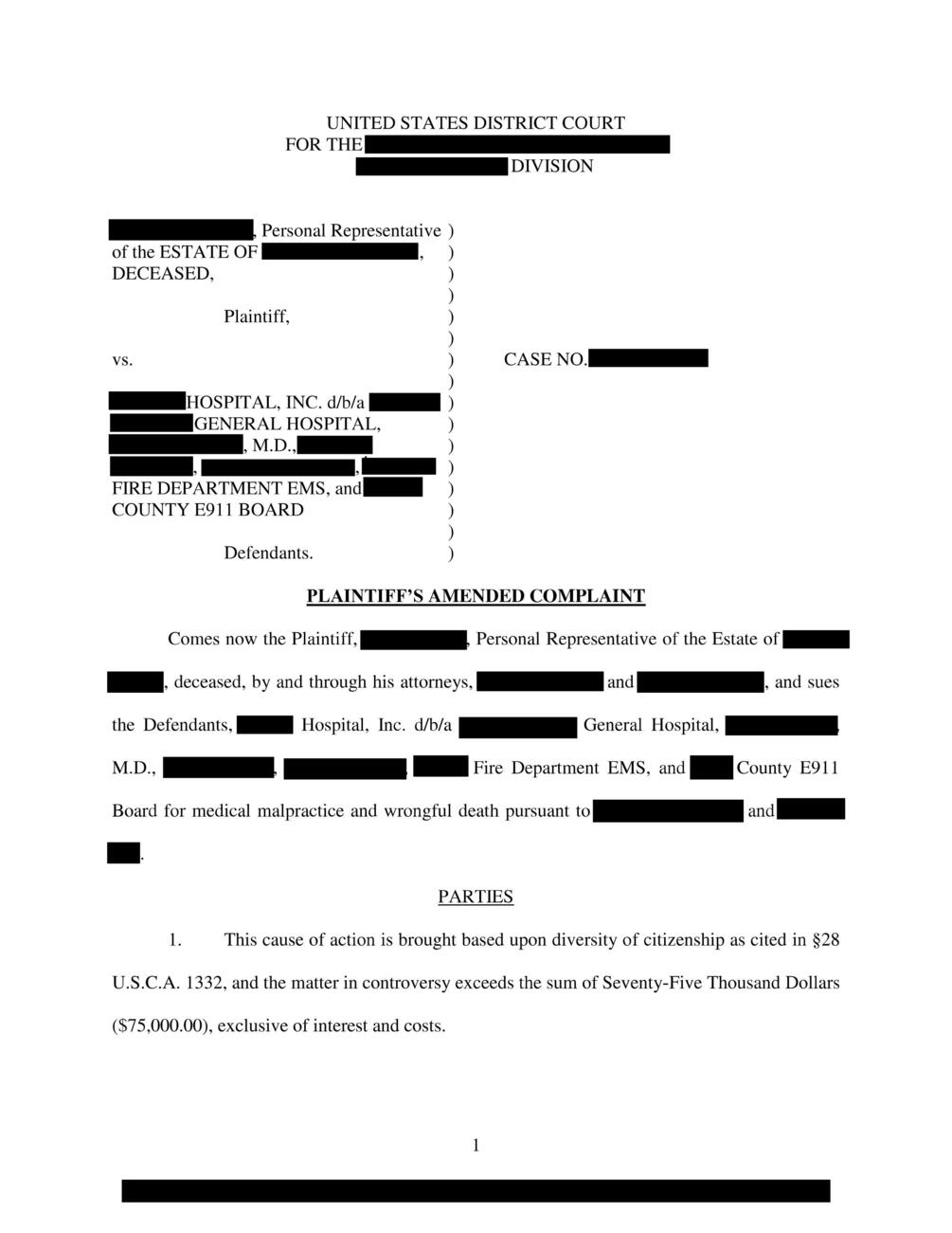 Amended Complaint: Case 11