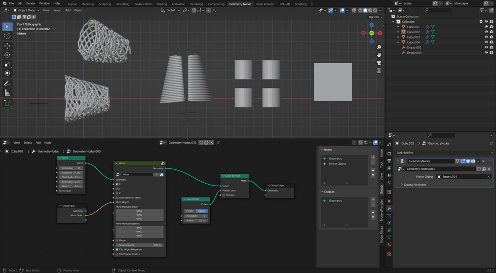 Geometry Node Asset: Mirror Node v1.3