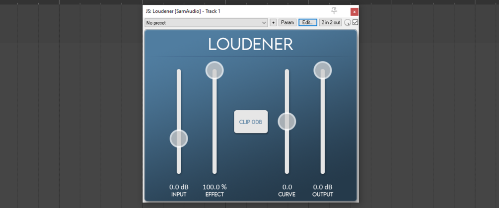 Loudener: Inflator inspired plugin for Reaper