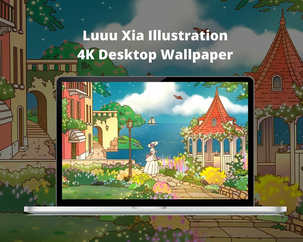 Luuu Xia Illustration 4K Desktop Wallpaper: Private Garden