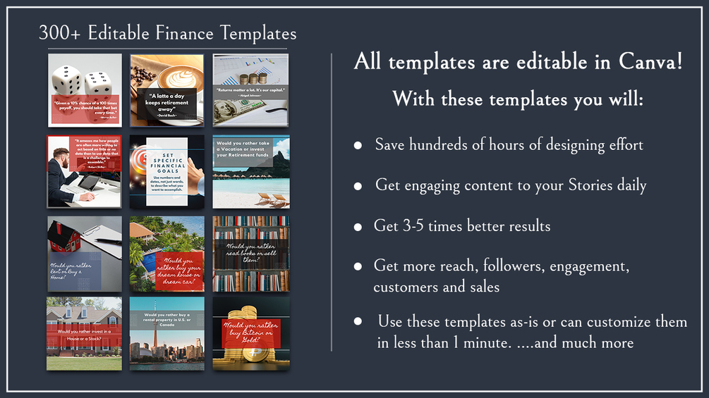 300+ Finance & Investment Marketing Templates | SMM Bundles - Editable ...
