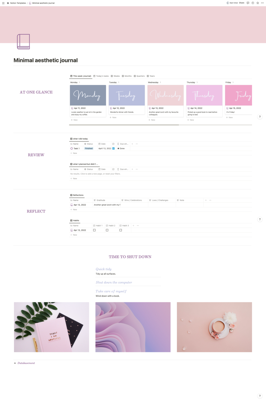 Minimal Aesthetic Journal