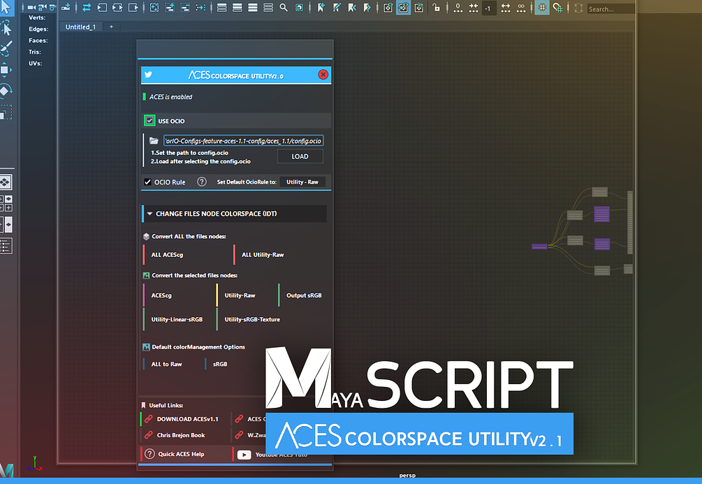 ACES Utility v2.1 [Script][Maya]