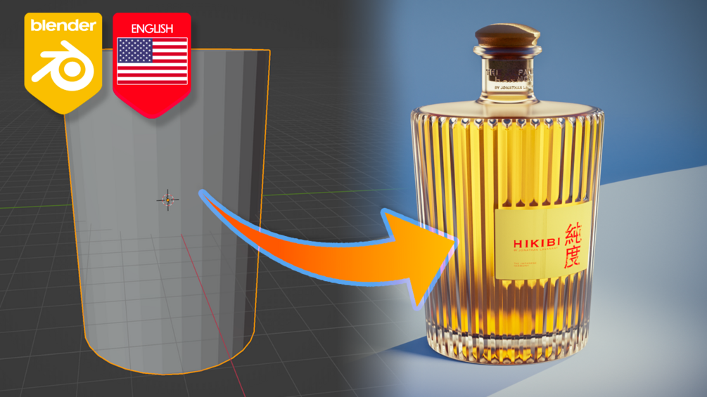 Blender - Bottle 3D Render