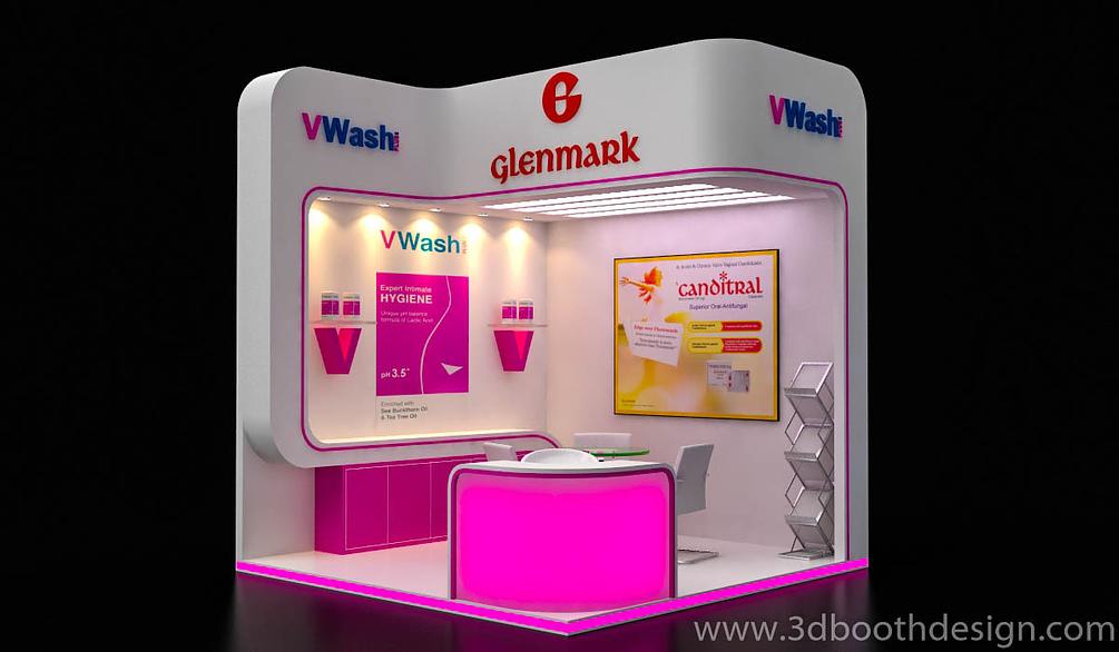 Two side open 3x3 meter exhibition stall design 164