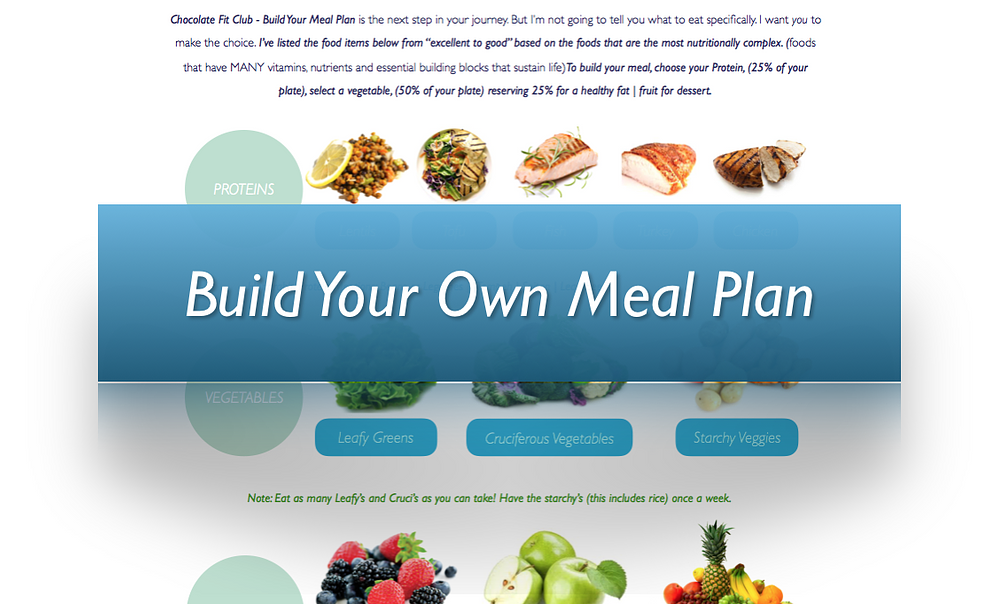 Build your own meal plan
