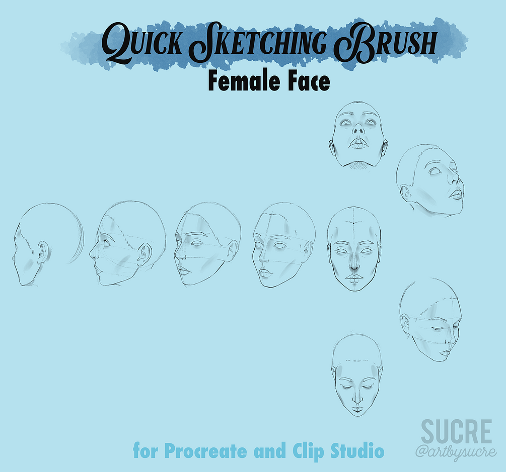 Quick Sketching Brush - Female Face 01