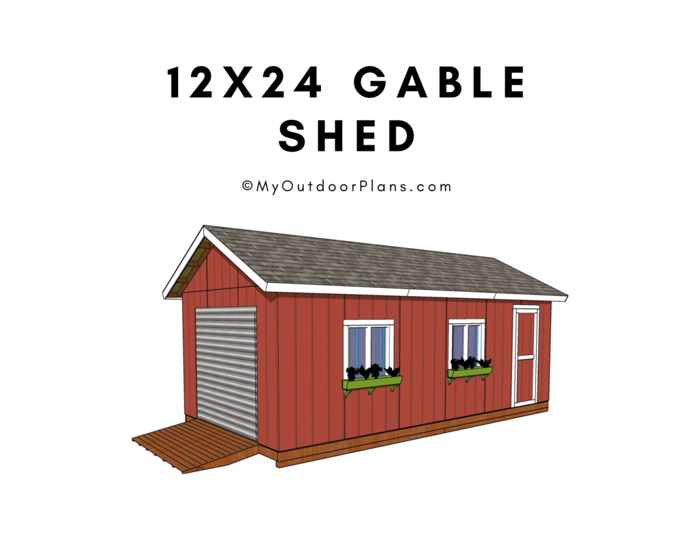12x24 Gable Shed Plans