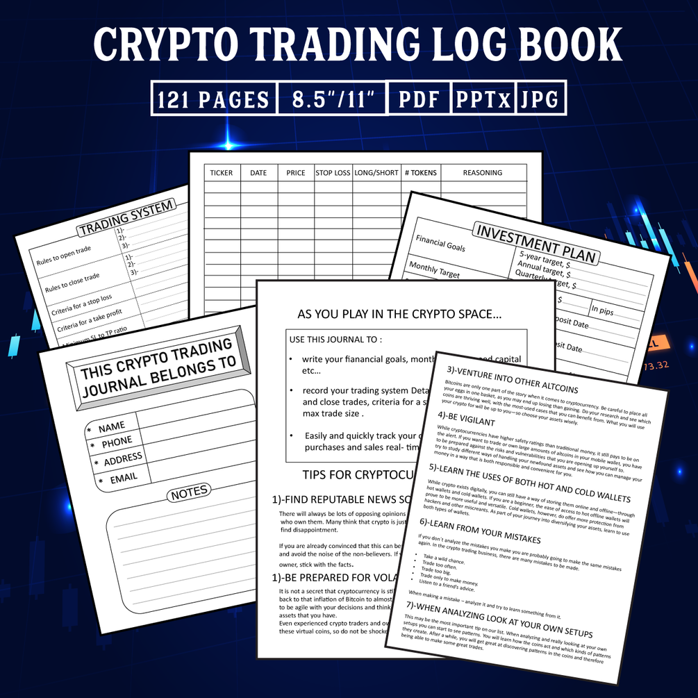 Crypto trading log book kdp interior