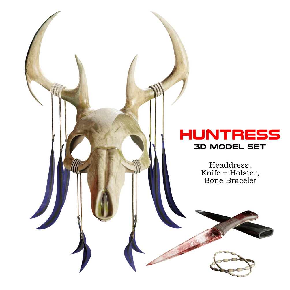 Huntress 3D Model Set