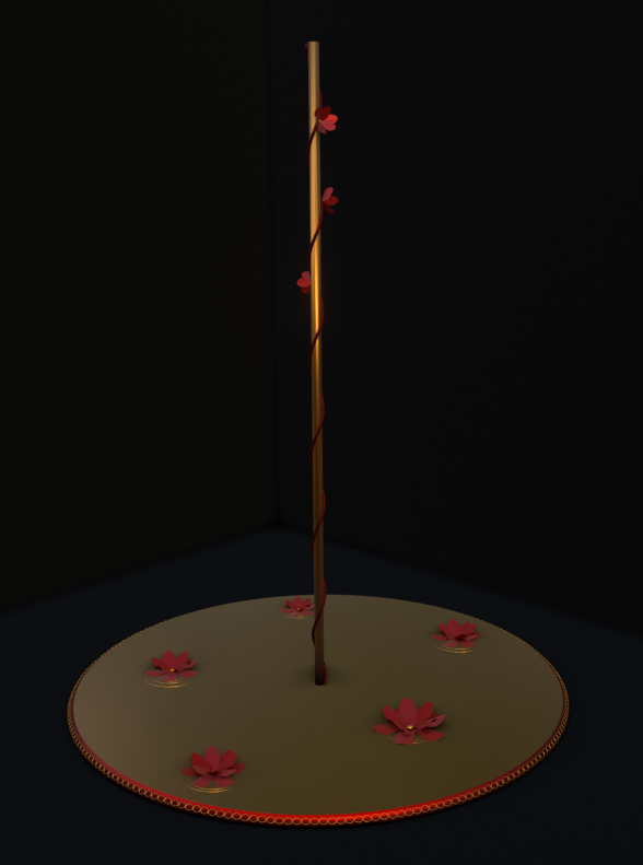 Red & Gold Pole