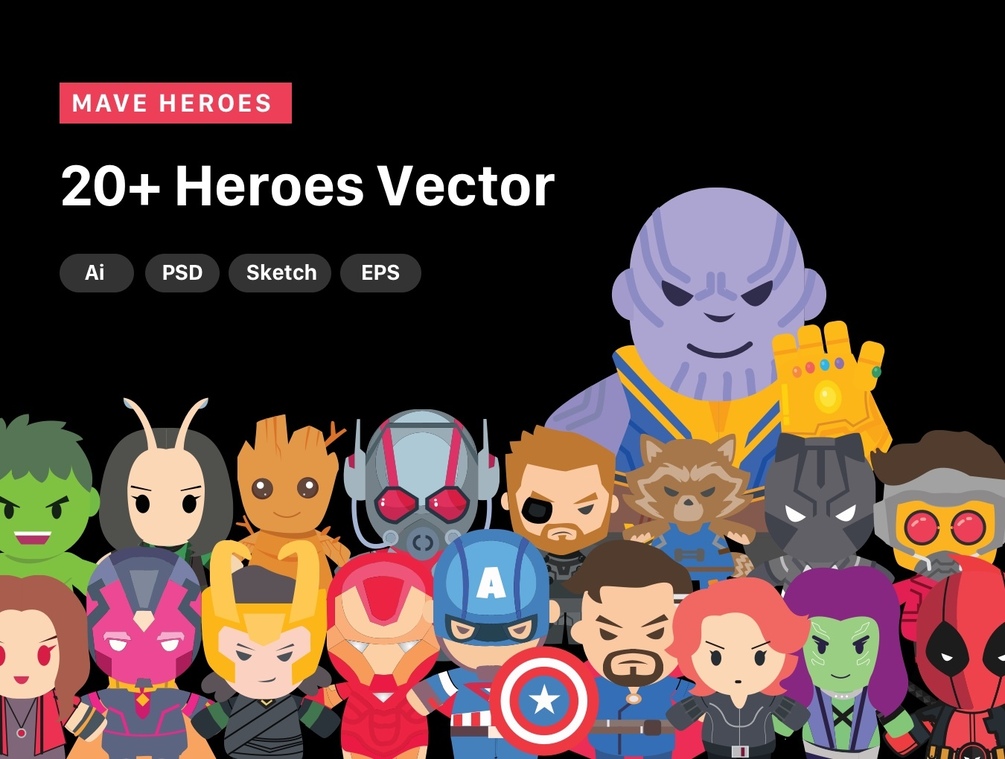Marvel Heroes Vector