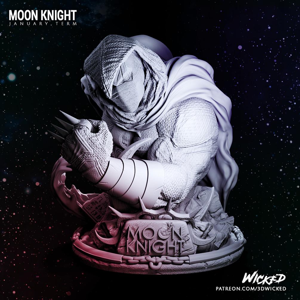 Wicked Marvel Moon Knight: STLs Bust ready for printing