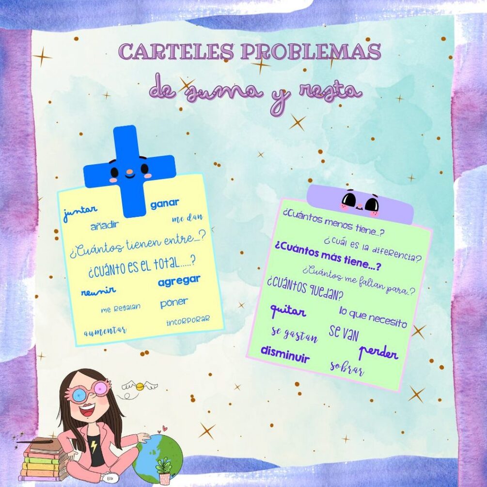 CARTELES PROBLEMAS DE SUMA Y RESTA