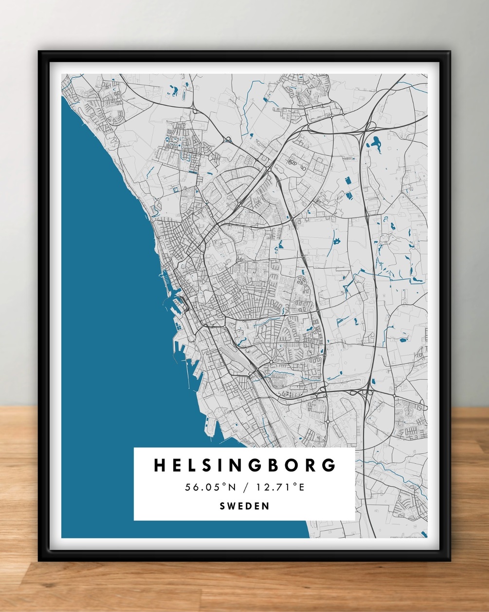 HELSINGBORG, Sweden – Digital Map Poster – Special