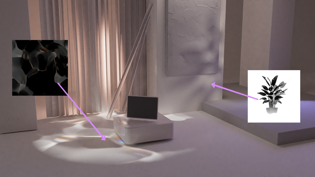 FREE Gobos for 3D lights: Animated Caustics and Static Plants