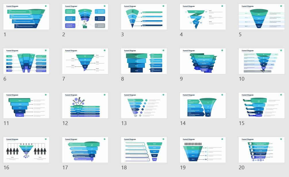 👀🤩Templates profesional PPTx INFOGRAFIA FUNNEL