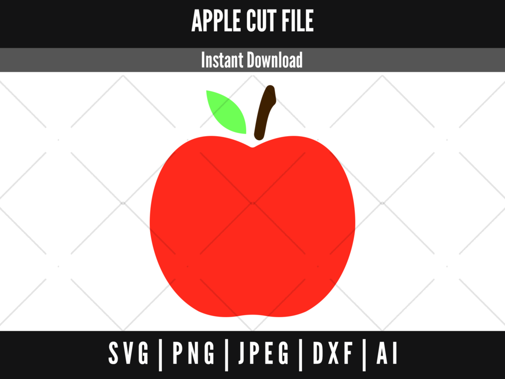 Apple SVG Files | Teacher Cut Files | School Files | Apple Vector ...