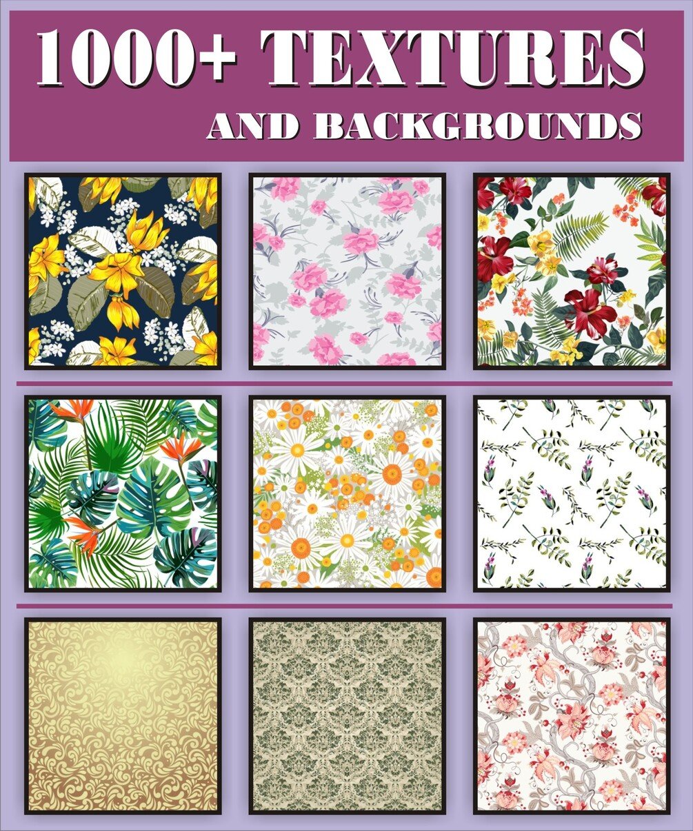 1000+ VECTORS TEXTURES AND BACKGROUNDS MEGA BUNDLE PACK