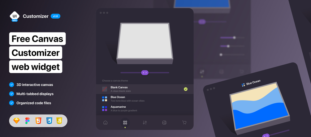 Free Canvas Customizer - Prebuilt HTML Widget