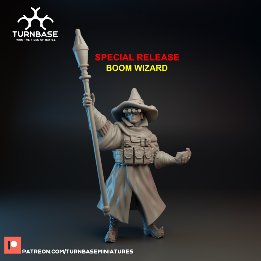 (FundRaising) Turnbase Miniatures: Wargames- Boom Wizard
