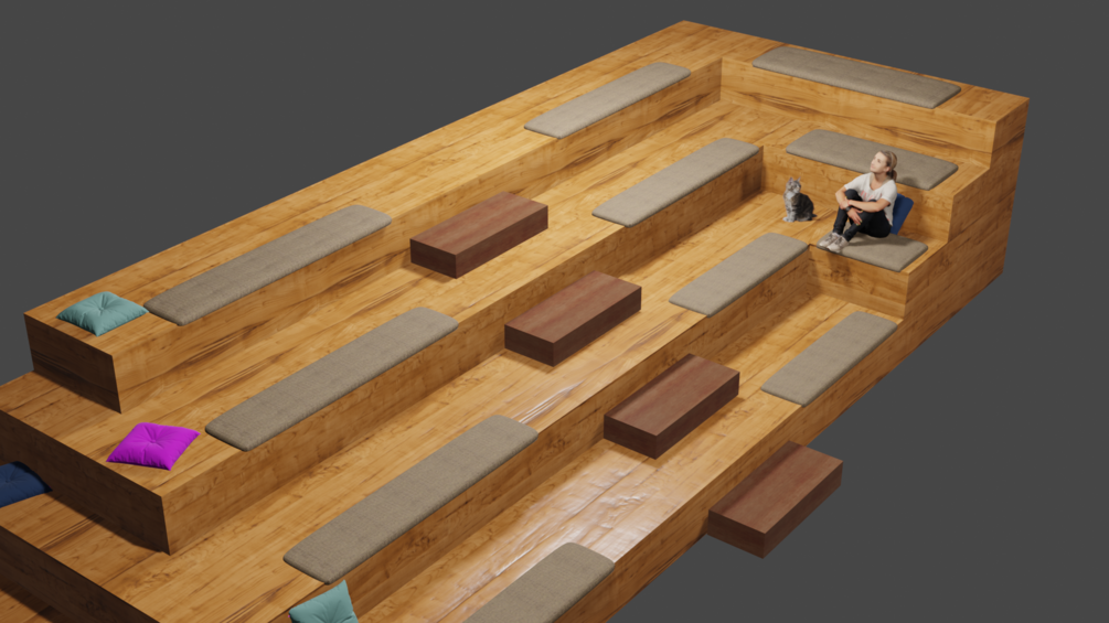 Stadium Stairs Procedural Geometry Node For Blender 3.1+