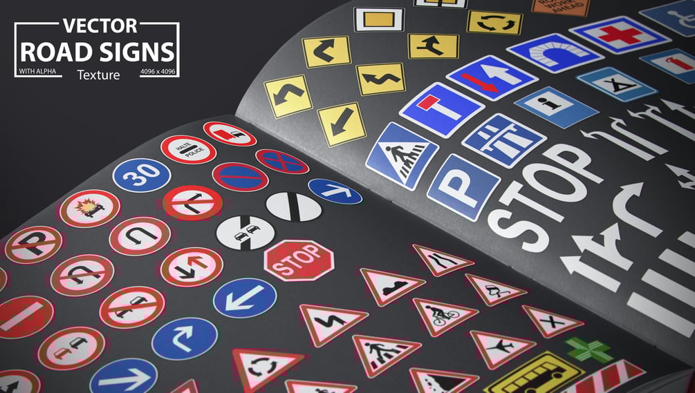 FREE : Road Signs Texture pack