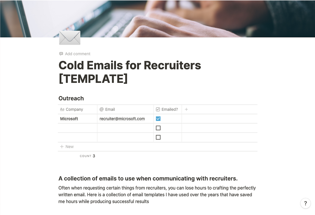 Internships - Cold Emailing to get an Interview