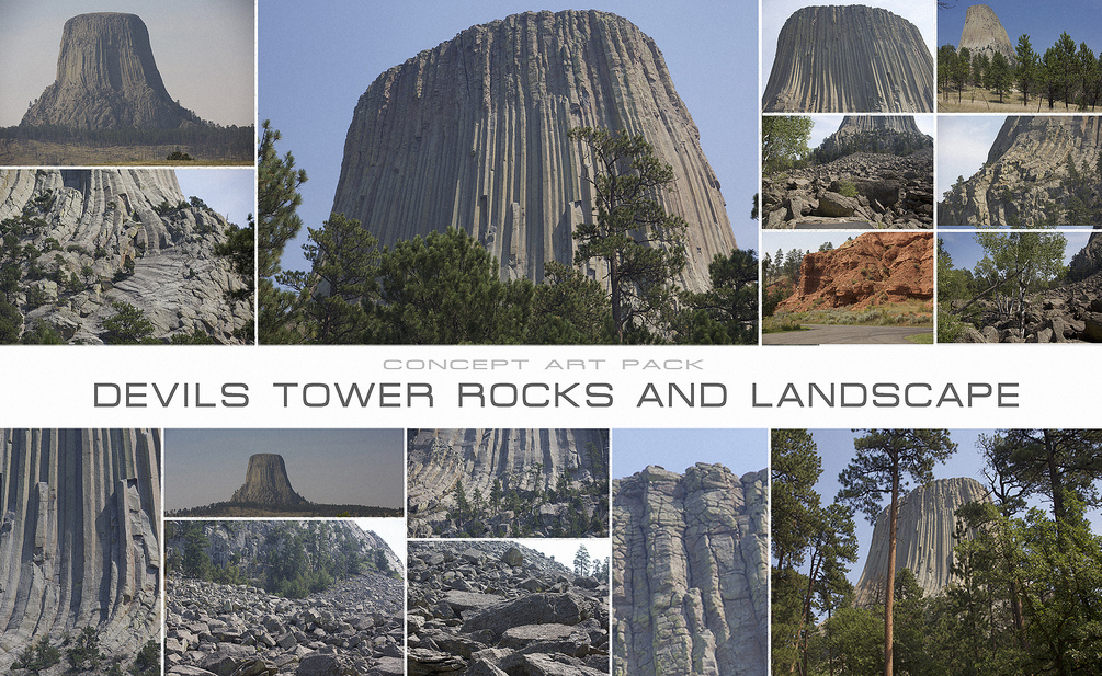 25 - DEVILS TOWER ROCKS AND LANDSCAPE