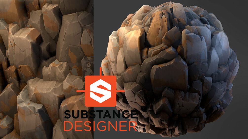 Stylized Cliff Rock - Substance Designer