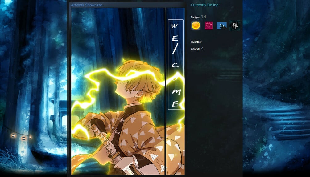 Steam Artwork Design - Zenitsu Agatsuma [Animated]