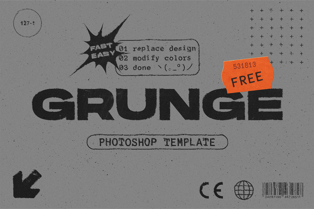 Free grunge effect template