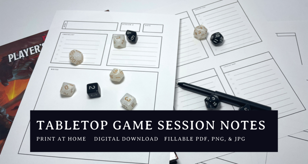 Tabletop Game Session Notes