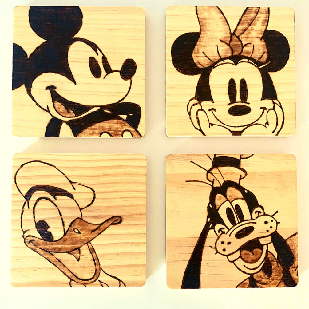Handmade Disney Character Coaster Set