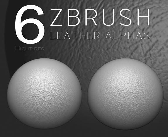 ZBRUSH - 4K Leather Alpha Pack