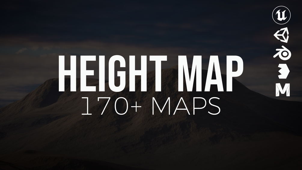 170+ 4k Height Maps | Terrain Alpha Textures | Raw