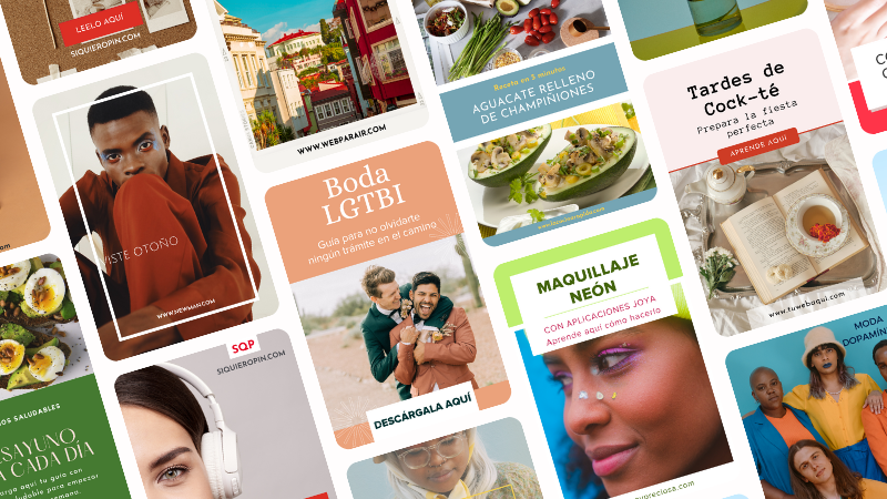 15 Standard Pin Design Templates for Pinterest (digital link)