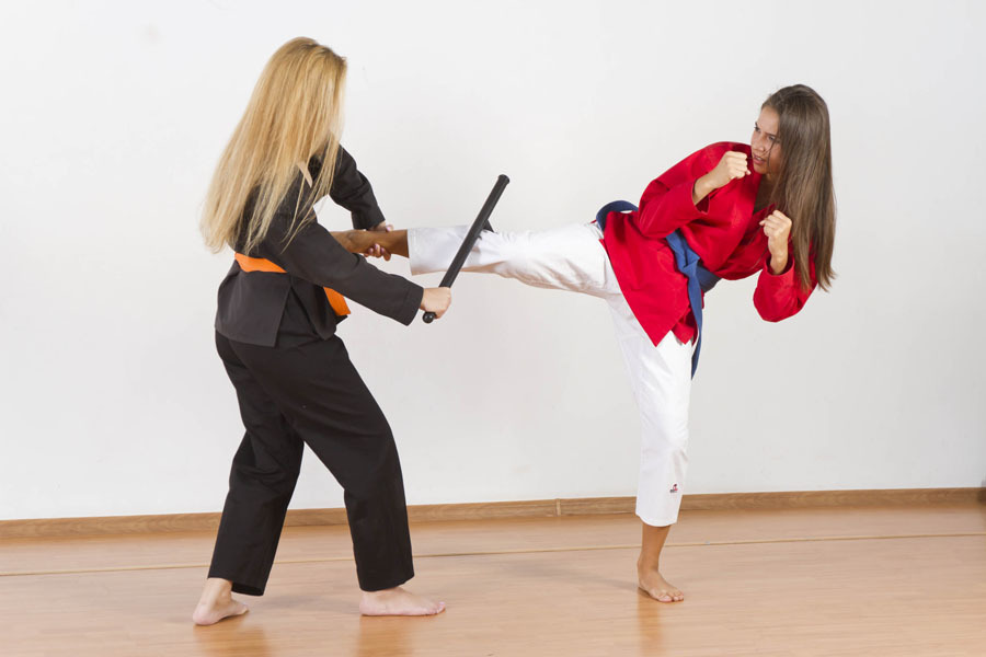 Karate self-defense fight – Jillian vs Sabrina - 101 high resolution pics