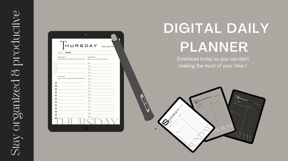 Minimalistic illustration digital daily planner (copy)