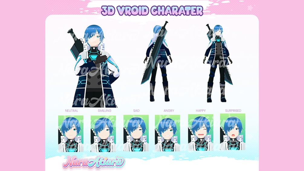 Yuji Anime Male Ready 3D Vroid for Streamer