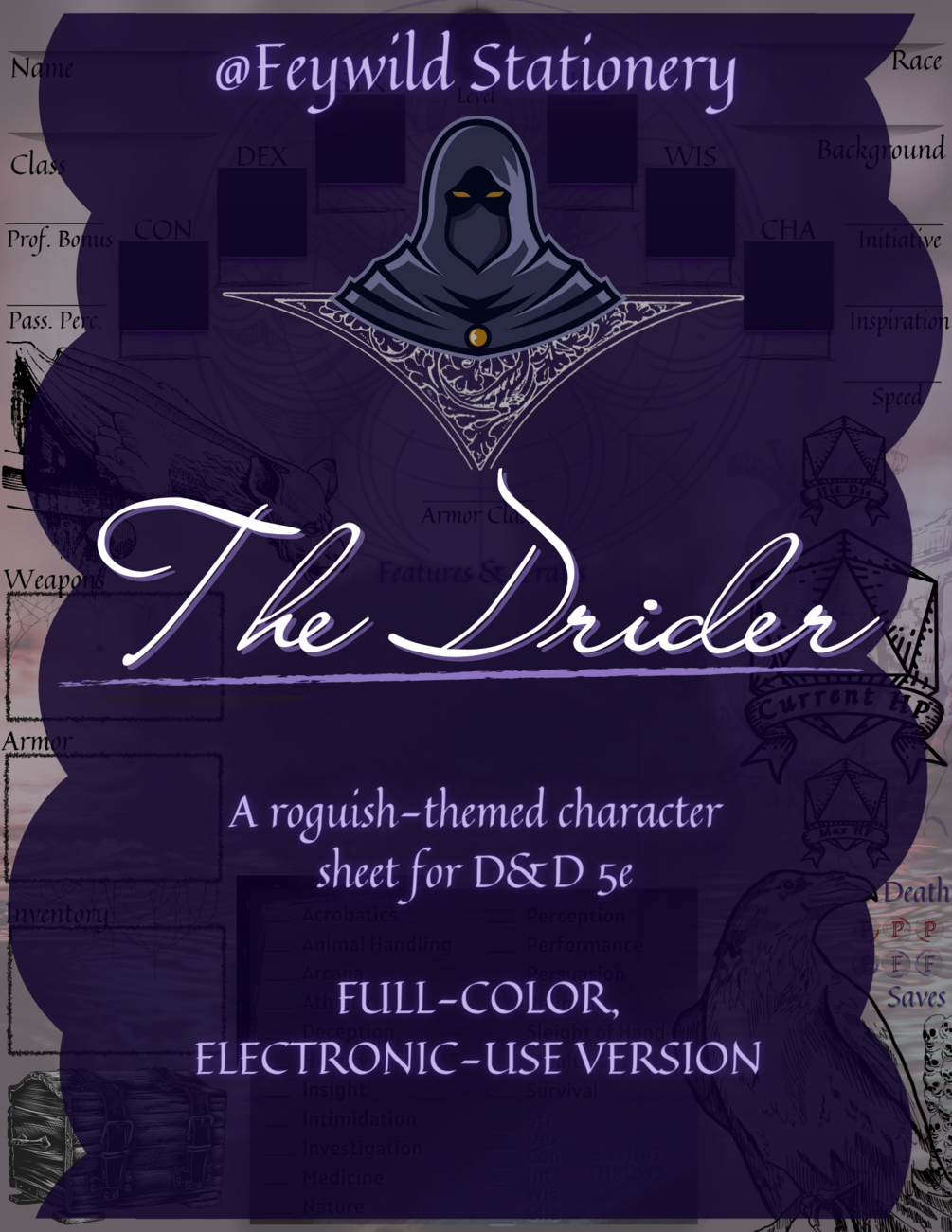 The Drider Sheet - D&D 5e Themed Character Sheet